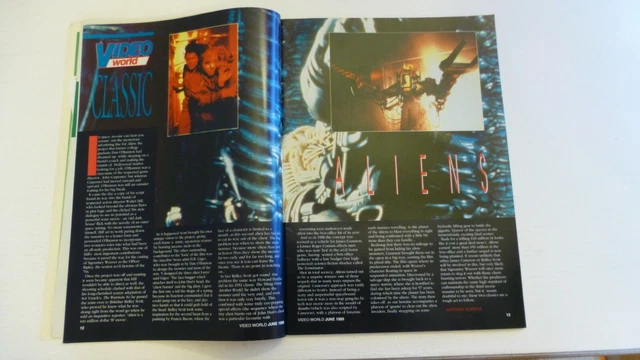 VIDEO WORLD MAGAZINE. June 1989. Ex Condition. Aliens. Suzanne Mizzi ...