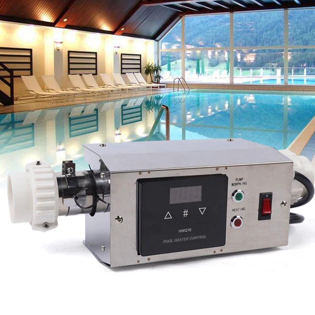 POOLHEIZUNG ELEKTRO-DURCHLAUFERHITZER THERMOSTAT SPA Schwimmbad ...