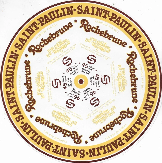 ANCIENNE ETIQUETTE DE Fromage Neuve St Paulin Rochebrune Manchevalognes ...