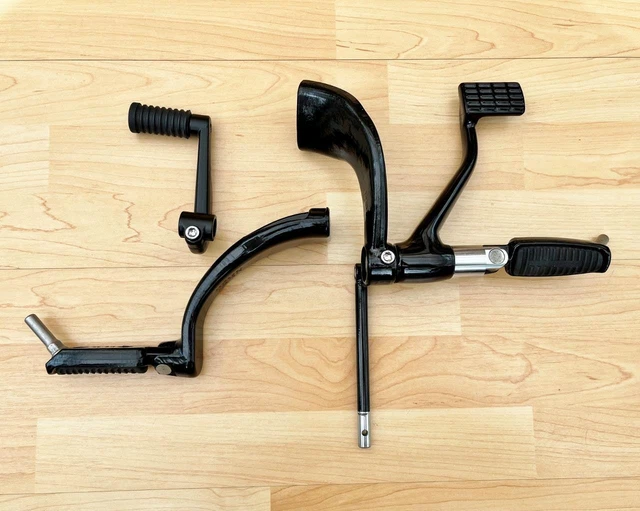 HARLEY SPORTSTER BLACK Mid-Controls Brake & Gear Levers Foot Mounts ...