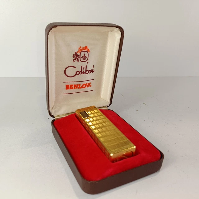 COLIBRI OF LONDON Gold Tone Lighter (Japan) Colibri Benlow In Box Gold ...