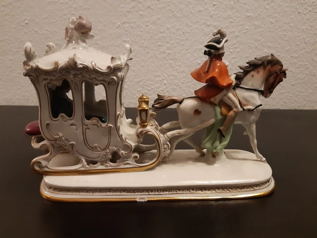 CARRIAGE SLED PORCELAIN clamp horse sled with defects £31.18 - PicClick UK