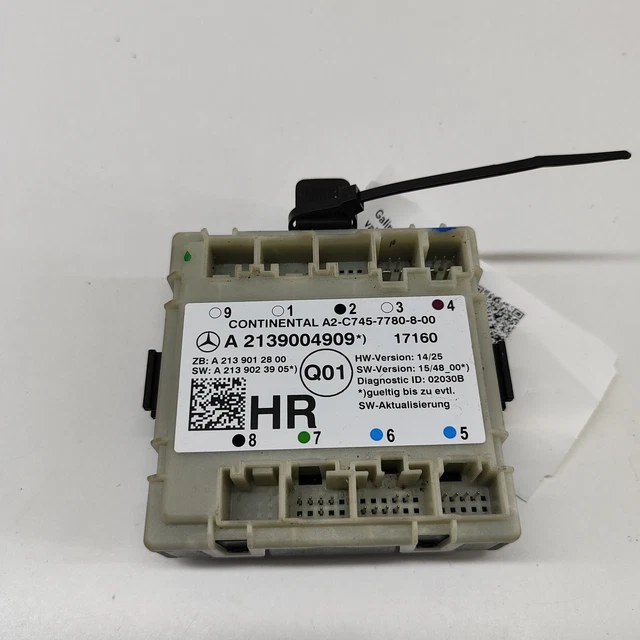 MERCEDES-BENZ E W213 door control unit rear right A2139004909 2.0D 2017 ...