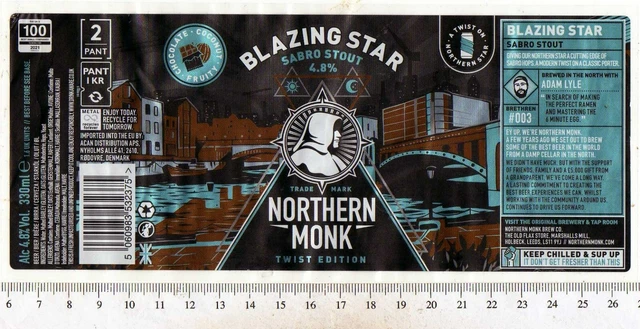 UK BEER LABEL - Northern Monk Brewery - Yorkshire - Blazing Star £1.10 ...