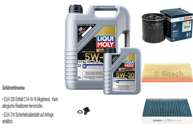 BOSCH INSPECTION SET 6L Liqui Spécial Moly Tec F 5W-30 pour Ford Focus II EUR 124,51 - PicClick FR