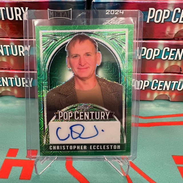 2024 LEAF METAL Pop Century Christopher Eccleston 1/1 Auto Gold Mojo ...