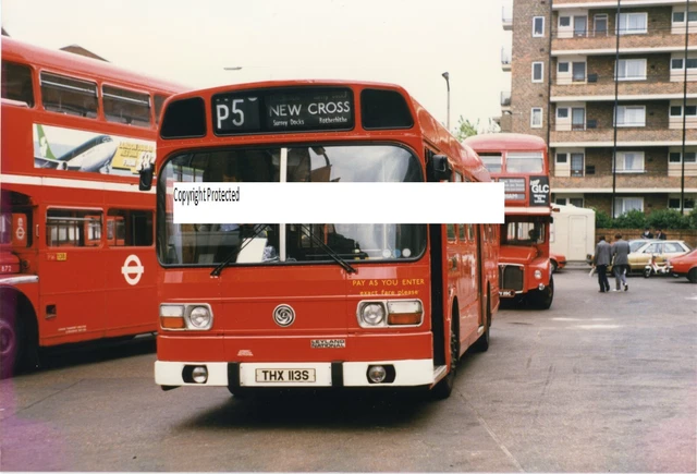 LONDON TRANSPORT BUS Colour Photograph Leyland National LS 113 THX 113S ...