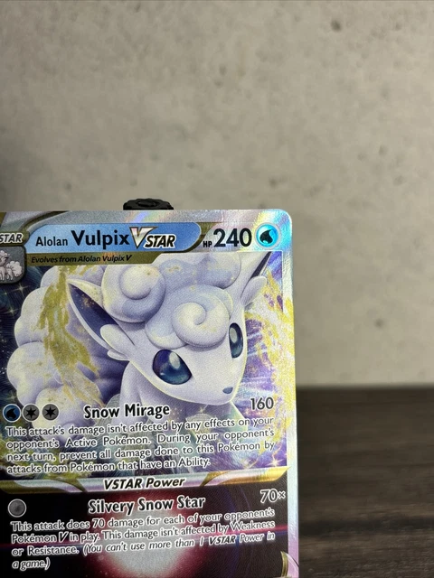 POKÉMON TCG ALOLAN Vulpix VSTAR Silver Tempest 034/195 Holo Ultra Rare ...