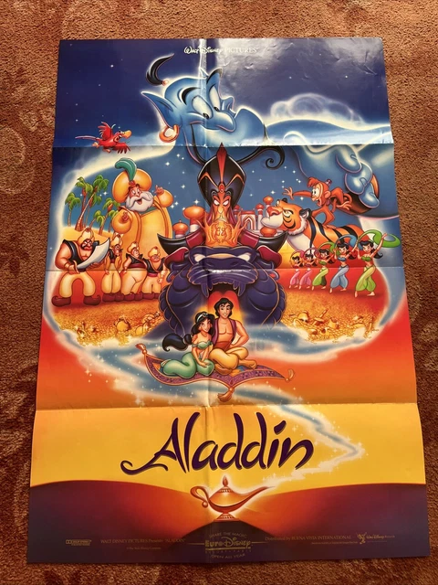 DISNEY'S ALADDIN 1992 MOVIE ONE SHEET POSTER £47.52 - PicClick UK