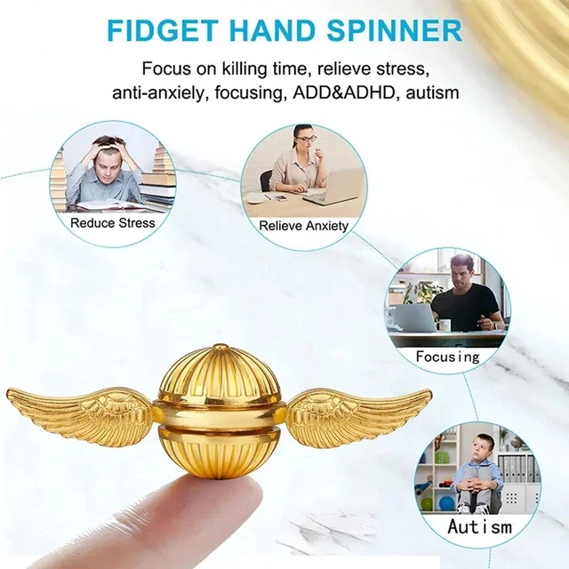 HARRY POTTER GOLDEN Snitch Quidditch Goldener Schnatz Spinner Fidget ...