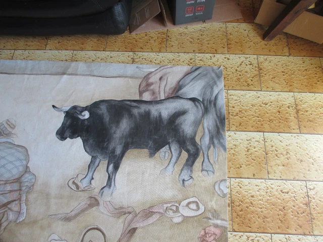& LE BOLÉRO de Clavel " Huile sur toile taureau et toréador tauromachie ...