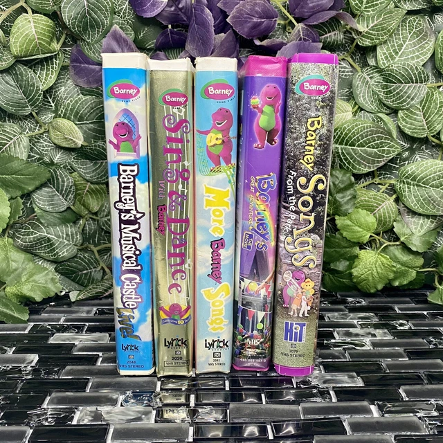 BARNEY VHS LOT Bundle 5 Musical Castle Songs Sing & Dance Great ...