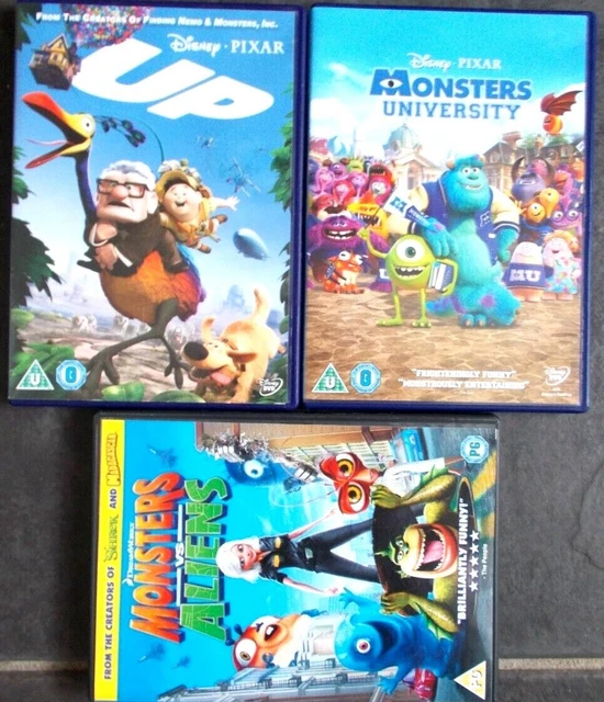 3 DVDS--DISNEY UP+MONSTERS University--Dreamworks Monsters Vs Aliens £3 ... 3 DVDS--DISNEY UP+MONSTERS University--Dreamworks Monsters Vs Aliens £3 ...
