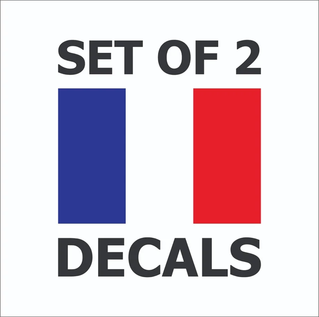 SET OF 2 FRENCH Flag Sticker Decal Vinyl Bumper FRANCE Car Window $4.69 ...