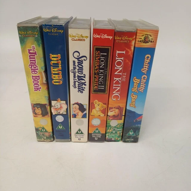 WALT DISNEY CLASSICS VHS Clear Case Bundle Job Lot Of 6 PAL UK £14.99 ...
