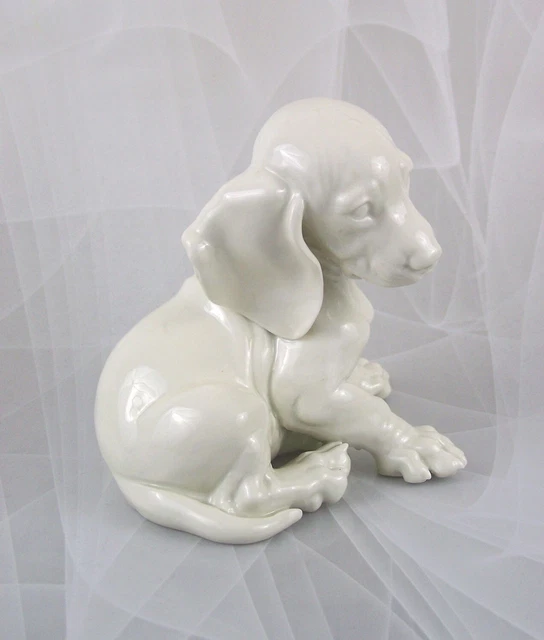 ROSENTHAL HUND &SITZENDER Dackel Welpe" Kärner Allach Figurine Dog ...