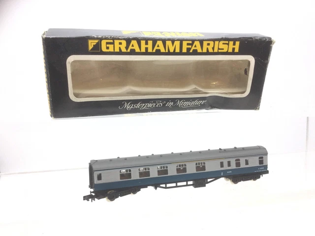 GRAHAM FARISH 0695 N Gauge BR Blue/Grey Mk1 Brake End Coach E21008 £20. ...