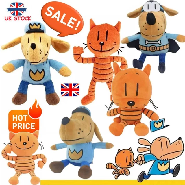 DOGMAN&DOG MAN'S LI'L Petey Plush Toy Cute Detective-Dog Stuffed Toy ...