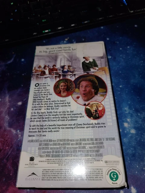 ELF VHS CHRISTMAS Movie Will Ferrell Brand New Sealed 2004 $22.50 ...