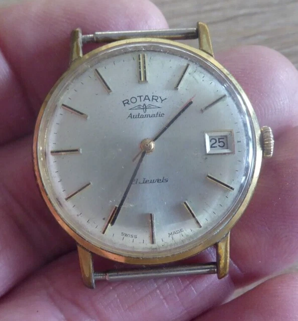 VINTAGE ROTARY GENTS AUTOMATIC 21 JEWELS Movement WORKING £9.99 ...