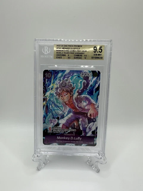 MONKEY D. LUFFY ONE PIECE TCG Bandai Fest World Tour Promo P-041 - BGS ...