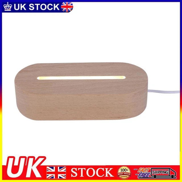 OVAL DISPLAY PEDESTAL - LED Lights Display Base with USB (White Light ...