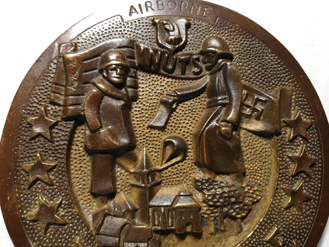 WW2 1944 BASTOGNE 145mm Medal From American commander to German ...