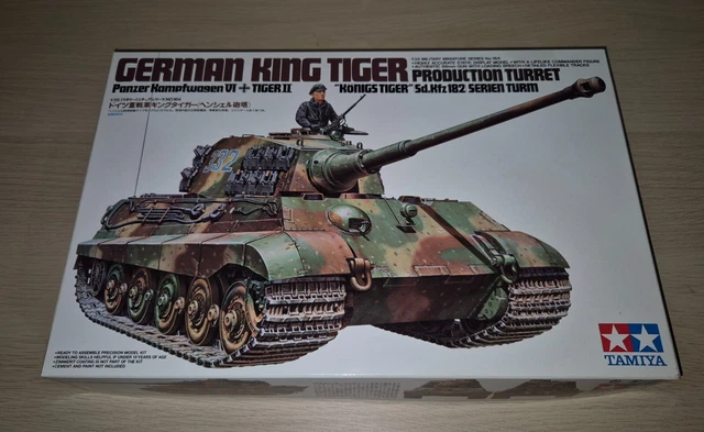TAMIYA 35164 KING Tiger Tank Production Turret 1:35 Military Model Kit ...