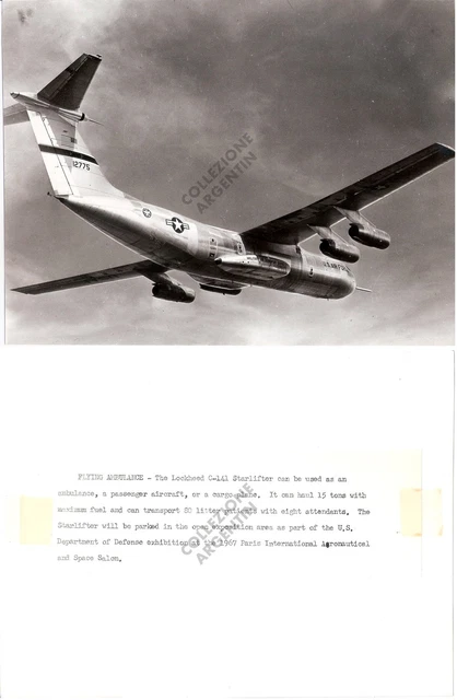 ORIGINAL PHOTO LOCKHEED C-141 STARLIFTER 1960S ambulance/transport ...