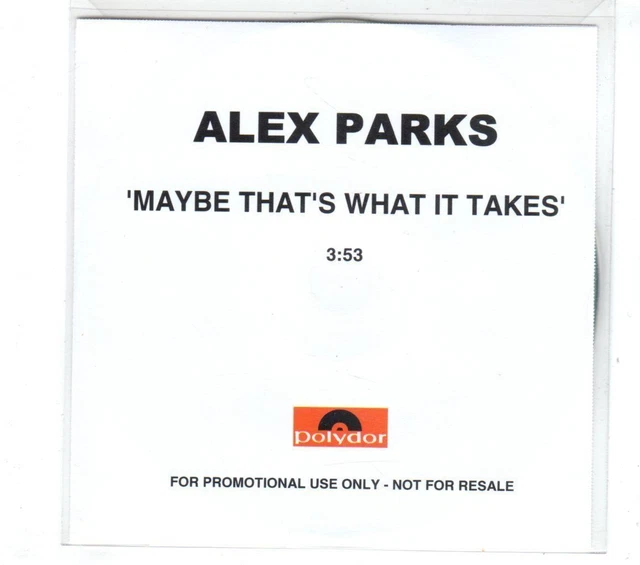 (GR914) ALEX PARKS, Maybe That's What It Takes - DJ CD EUR 4,27 ...