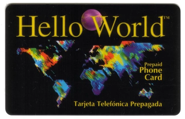 5M HELLO WORLD Logo & Colorful World Map & Moon (Black Text Reverse ...