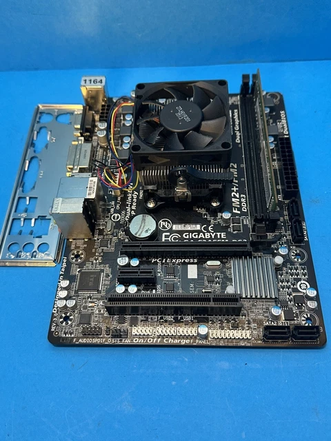 AMD A6-6400 CPU Gigabyte GA-F2A55M-DS2 Micro ATX Motherboard 8GB RAM £ ...