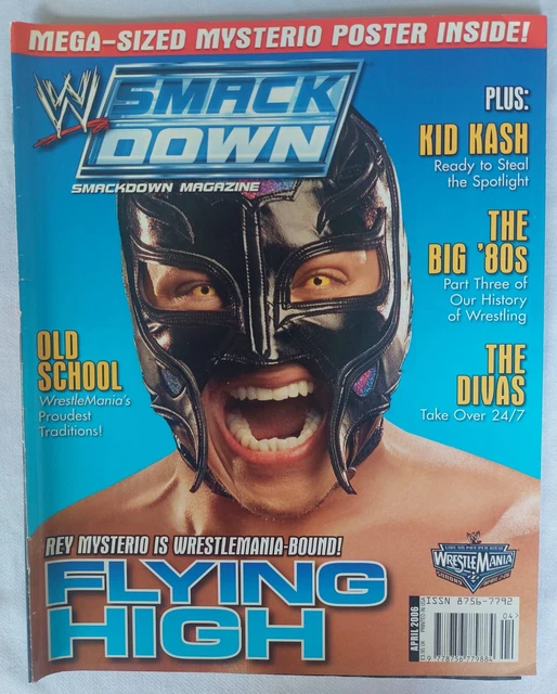 WWE SMACKDOWN MAGAZINE - April 2006 - Rey Mysterio Flying- WWF WCW ECW ...