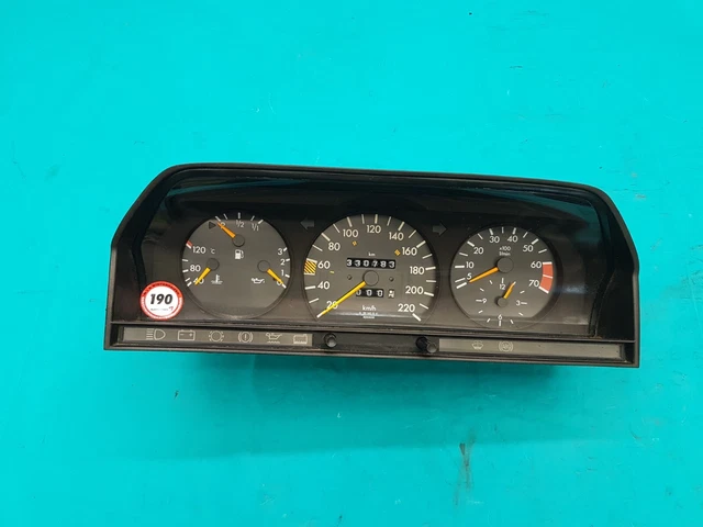 ORIGINAL MERCEDES-BENZ W201 190E Instrument Cluster Tacho Speedometer ...