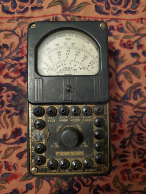 VINTAGE SUPREME MODEL 542 - Bakelite Multimeter - Ham Radio ...