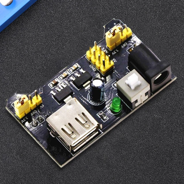 POWER SUPPLY MODULE 3.3V 5V Breadboard Power Module for MB102 ...
