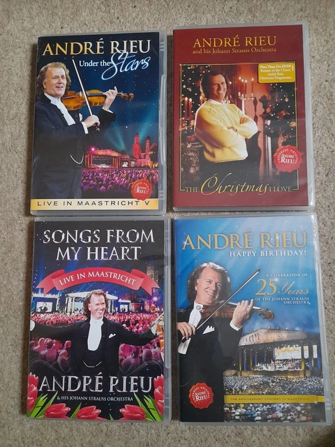 ANDRE RIEU DVD'S X4:Happy Birthday/Christmas/ Songs Frm My Heart/Under ...