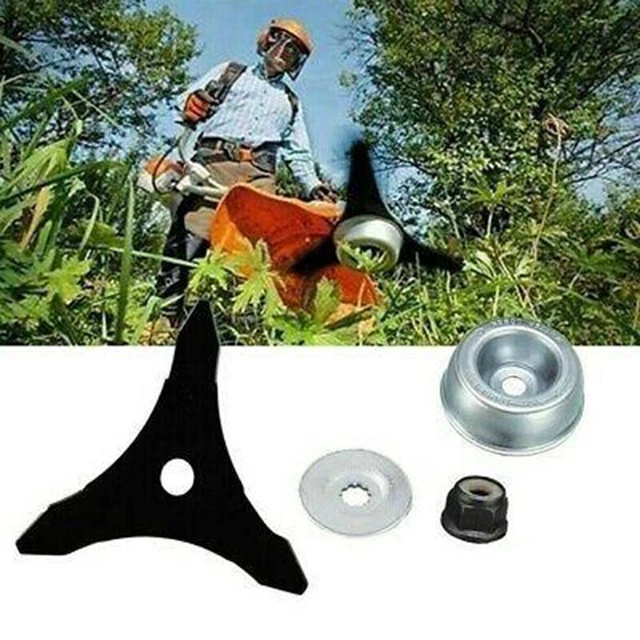 YARD LAWNMOWER PARTS 12 Inch Brush Cutter Blade 3 Teeth Eater-Blade ...