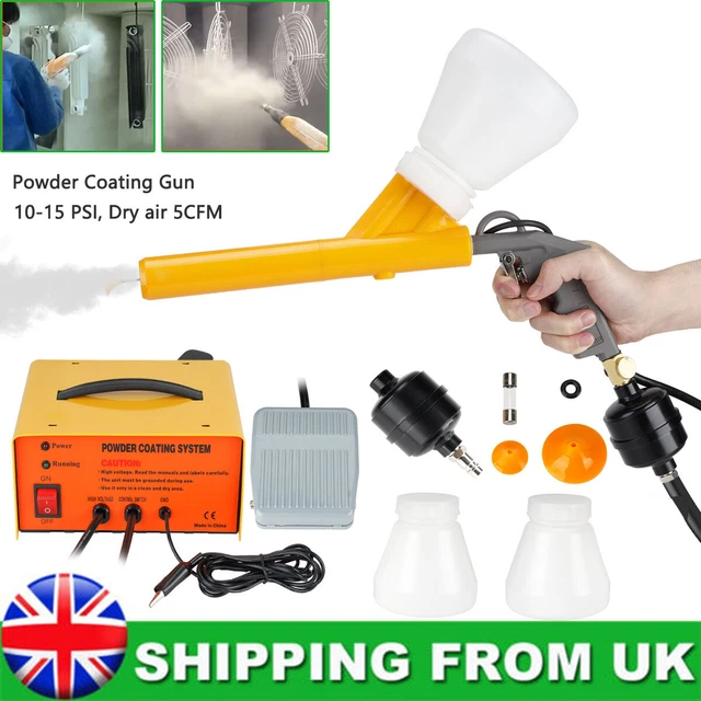 PORTABLE ELECTROSTATIC POWDER Coating Gun System Kit Car Paint Sprayer ...