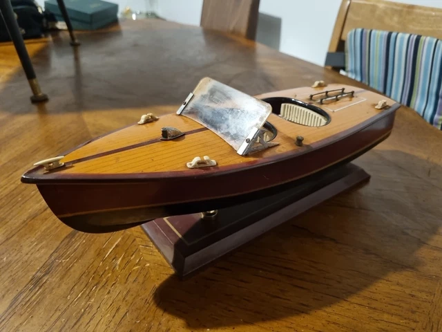 CHRIS CRAFT WOODEN Classic 20” Model Speed Sport Boat Double Cockpit On ...