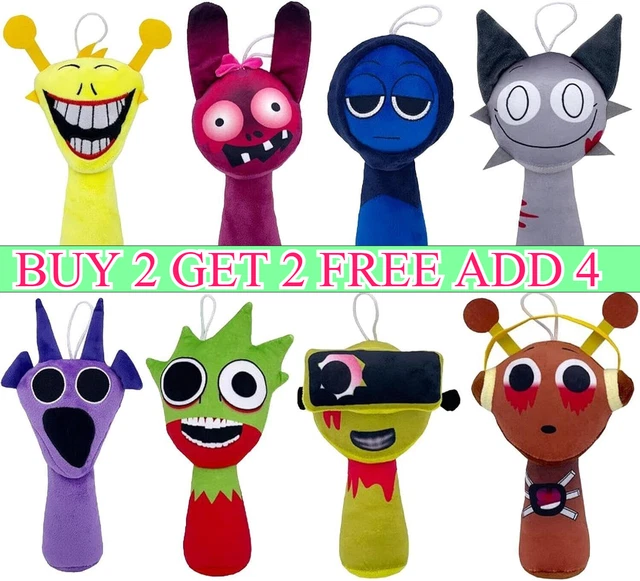 NEW SPRUNKI PLUSH Toy Sprunky Wenda And Gray Plush Musical Game Sprunki ...