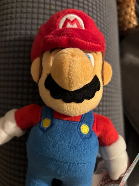 SUPER MARIO BROS Plush Soft Teddy Bear Toy Doll Rare Blue Hat Brothers ...