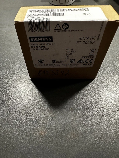 SIEMENS SIMATIC ET 200SP - 6ES7 136-6BA00-0CA0 - Digital Input Module ...