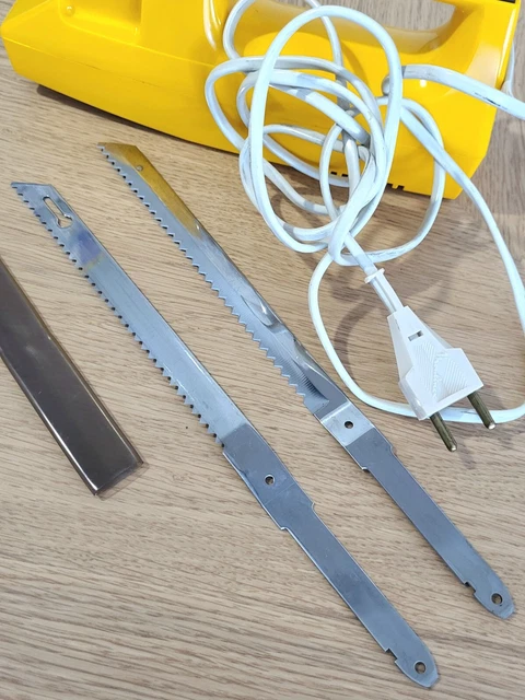 MOULINEX - VINTAGE Couteaux électrique Type 382 Jaune - Fonctionne ...