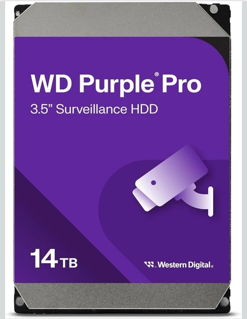 WESTERN DIGITAL 14TB WD Purple Pro Surveillance Internal Hard Drive HDD ...