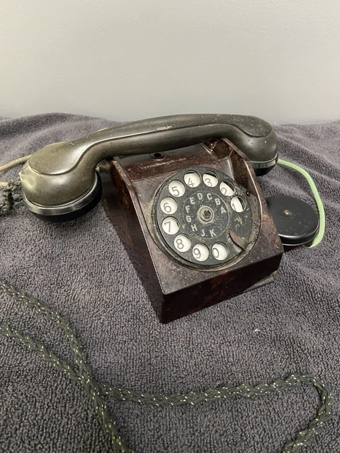 RARE WW2 GERMAN Field Phone Field Telephone AS 33 Bunker Desk Phone 40s ...