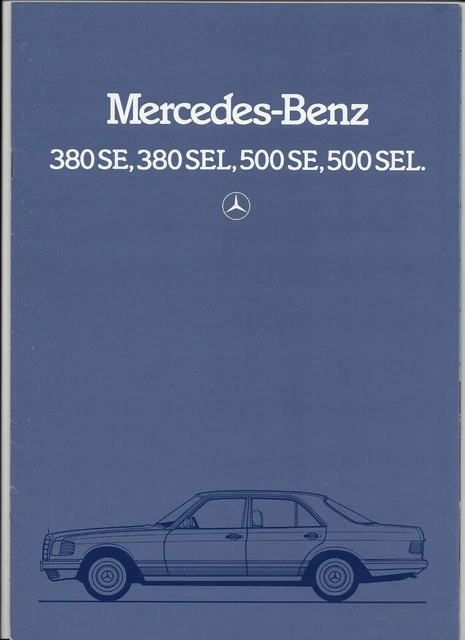 1983 MERCEDES-BENZ 380 SE/380 SEL/500 SE/500 SEL (W126) brochure + 4 UK ...