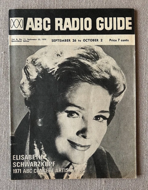 VINTAGE RADIO - rare collectable ABC Radio Guide Vol 8 No 11 - 22 Sep ...