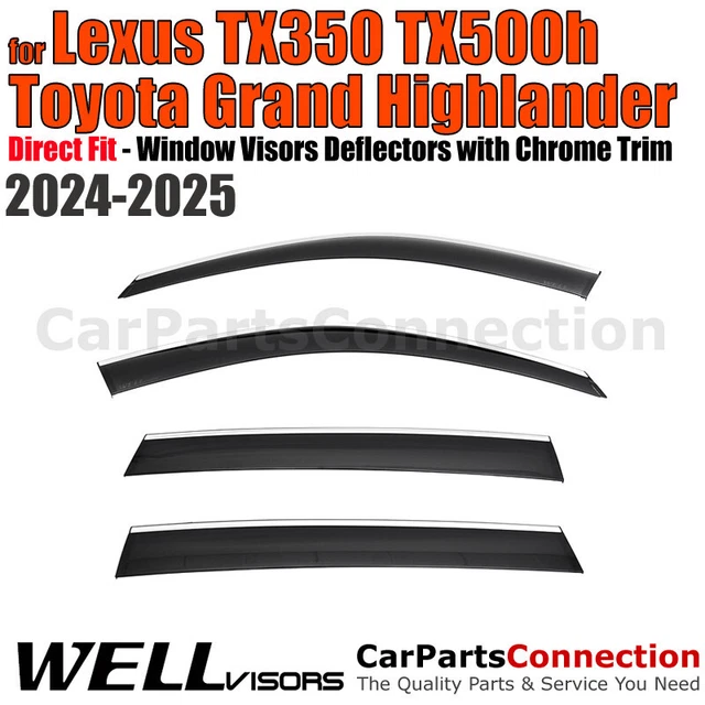 WELLVISORS FOR 2024-2025 Lexus TX350 Grand Highlander Window Visor ...