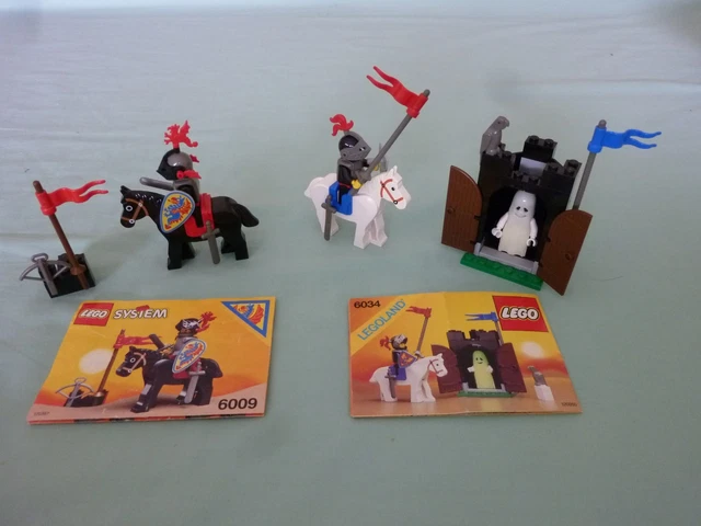 LEGO 6009 & 6034 (Black Knight & Black Monarch's Ghost) with Manuals. £ ...
